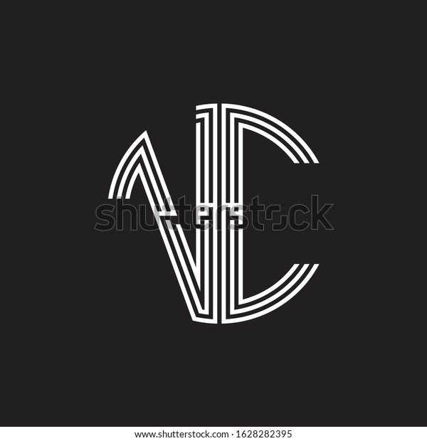 Vc Logo Monogram Triple Ribbon Style Stock Vector (Royalty Free ...