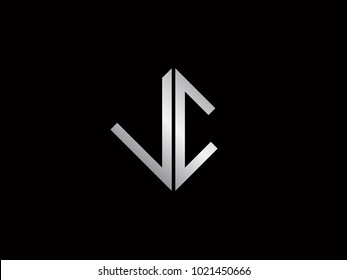 Vc Square Shape Silver Color Logo Stock Vector (Royalty Free ...