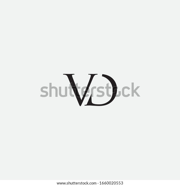 Vd Logo Design Sign Stock Vector (Royalty Free) 1660020553 | Shutterstock