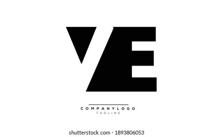 Ve Icon Monogram Letter Text Alphabet Stock Vector (Royalty Free ...