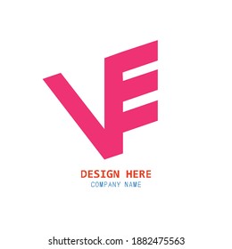 Ve Lettering Logo Simple Easy Understand Stock Vector (Royalty Free ...