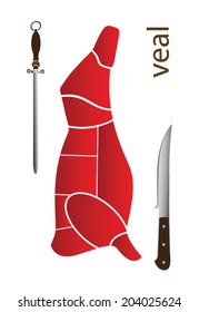 Veal Vector Illustration Stock Vector (Royalty Free) 204025624 ...