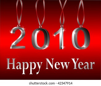 Vector 2010 Silver Hanging Ornament Numbers Stock Vector (Royalty Free ...