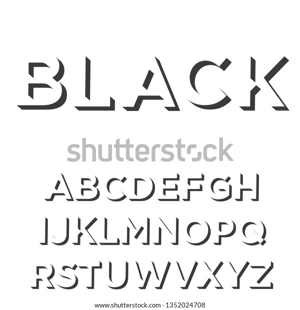 Vector 3 Dimensional Black Alphabet Set Stock Vector (Royalty Free ...