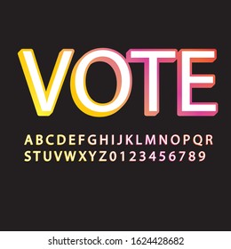 4,277 Vote Font Images, Stock Photos & Vectors | Shutterstock