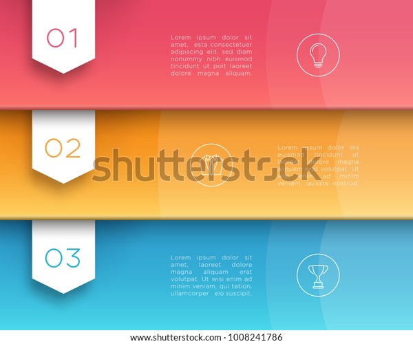 Vector 3d Colorful Text Banner Flags Stock Vector (Royalty Free) 1008241786