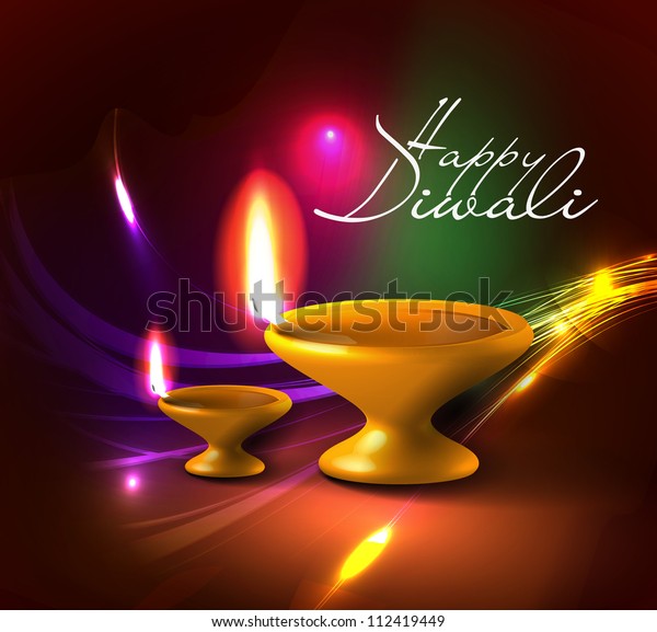 Vector 3d Diya Design Diwali Festival Stock Vector (Royalty Free ...