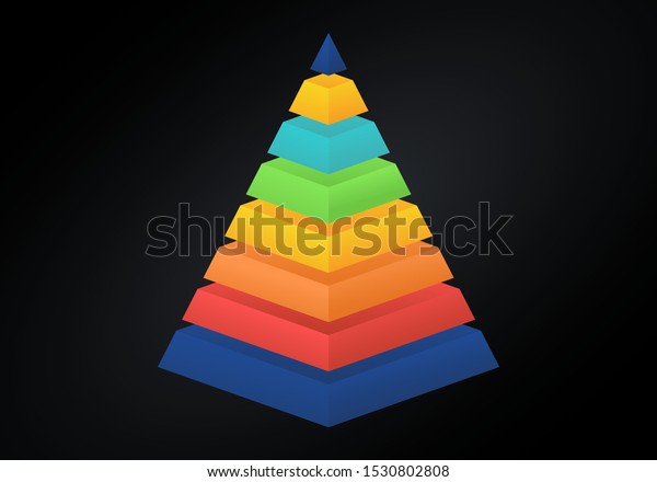 Vector 3d Pyramid Infographic Business Progress Stock Vector (Royalty ...