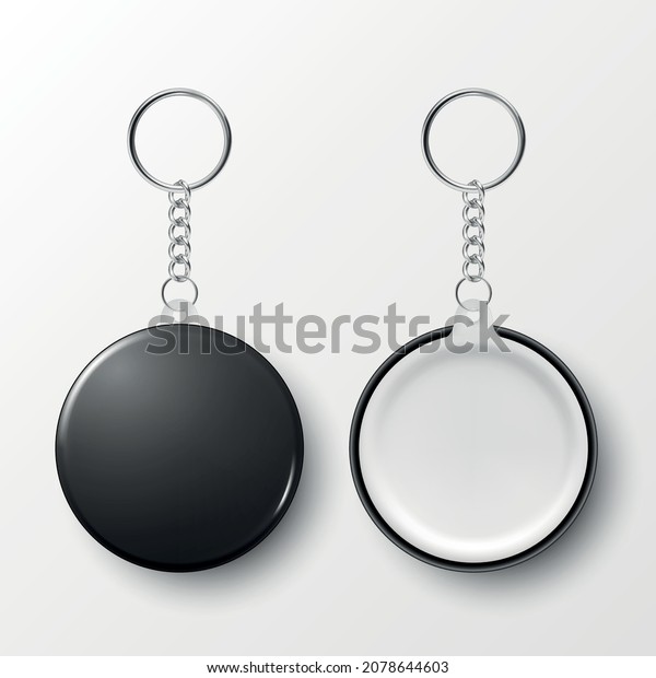 Vector 3d Realistic Blank Black Round Stock Vector (Royalty Free ...