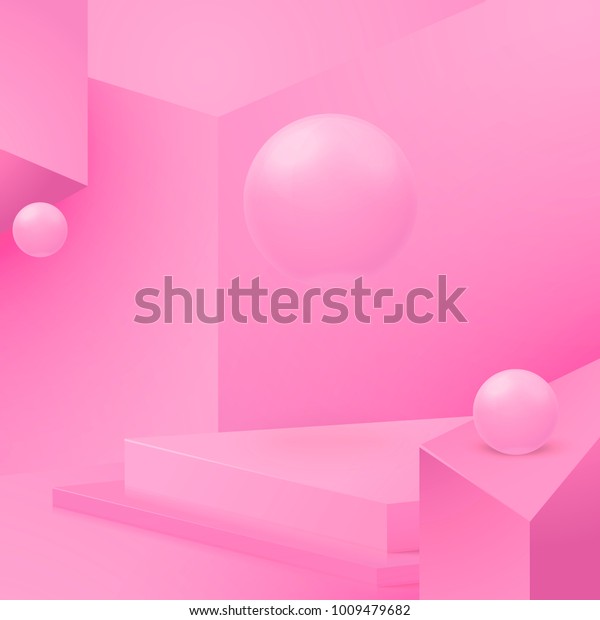 Vector 3d Realistic Corner Wall Abstract Stock Vector (Royalty Free ...
