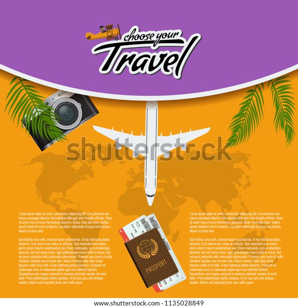 Vector 3d Realistic Travel Tour Creative Stock Vector (Royalty Free ...