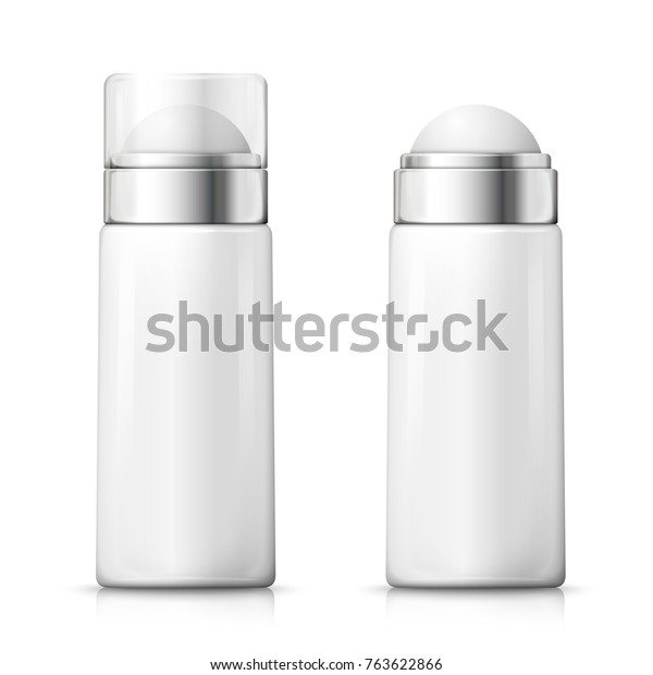Vector 3d Realistic White Deodorant Bottles Stock Vector (Royalty Free ...