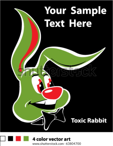 Vector 4 Color Artwork Toxic Rabbit Stock Vector (Royalty Free ...