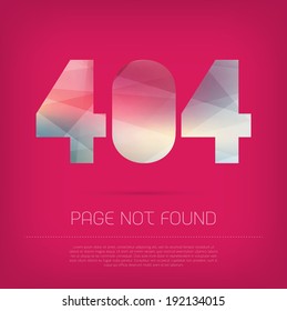 Vector 404 Page Design Colorful Trendy Stock Vector (Royalty Free ...