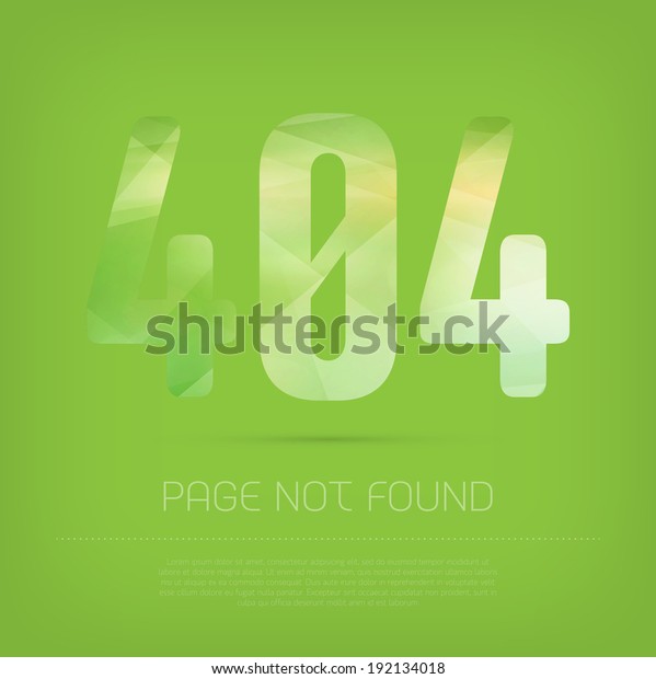 Vector 404 Page Design Colorful Trendy Stock Vector (Royalty Free ...