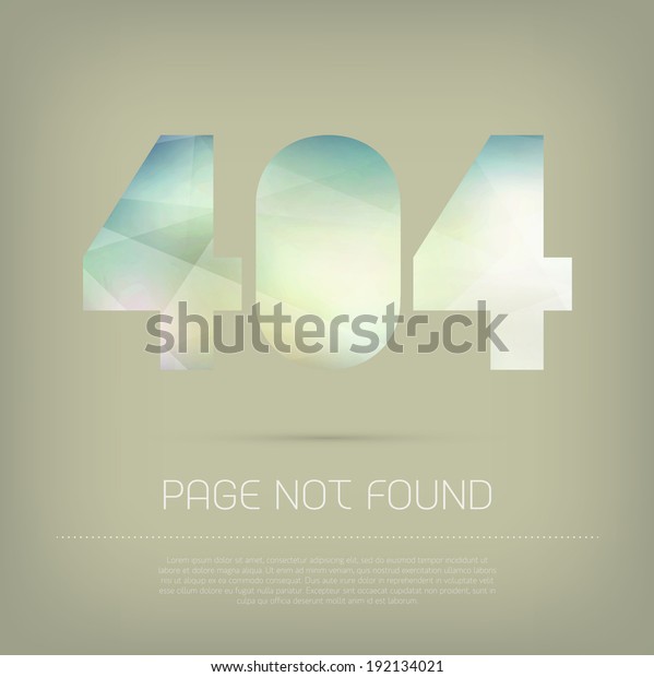 Vector 404 Page Design Colorful Trendy Stock Vector (Royalty Free ...