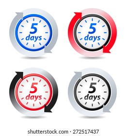 Vector 7 Days Stock Vector (Royalty Free) 272517434 | Shutterstock