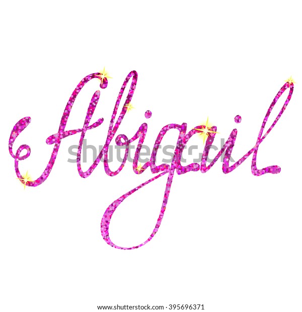 Vector Abigail Name Lettering Tinsels Stock Vector (Royalty Free ...