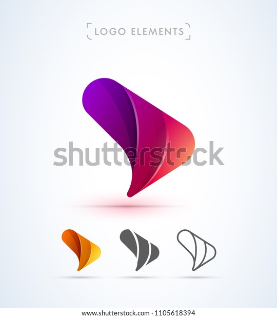 Vector Abstract Airplane Wing Logo Template Stock Vector (Royalty Free ...