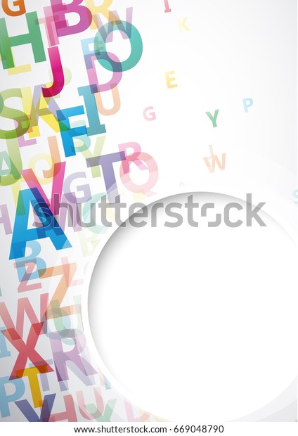 Vector Abstract Alphabet Background Flying Letters Stock Vector ...