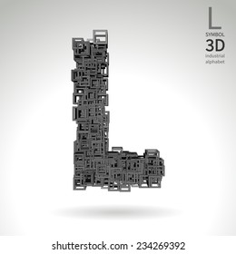 Vector Abstract Alphabet Symbol L Stock Vector (Royalty Free) 234269392 ...