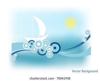 Vector Abstract Background Boat Retro Style Stock Vector (Royalty Free ...
