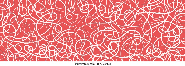 Vector Abstract Background Freehand Continuous Lines Stock Vector ...