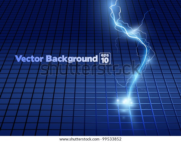 Fondo de flash abstracto de luz azul vectorial.