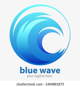 Vector Abstract Blue Wave Symbol Stock Vector (Royalty Free) 1404881873 ...