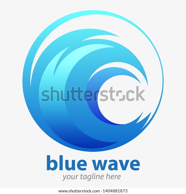 Vector Abstract Blue Wave Symbol Stock Vector (Royalty Free) 1404881873 ...