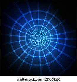 Vector Abstract Circle Perspective Line On Stock Vector (Royalty Free ...