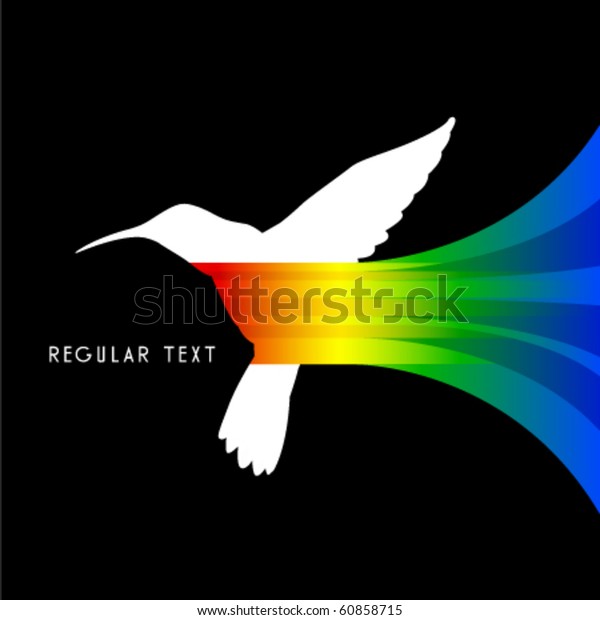 Vector Abstract Colibri Illustration Stock Vector (Royalty Free) 60858715