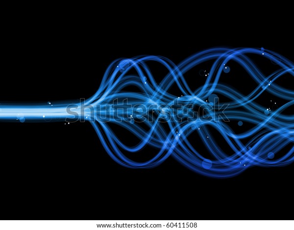 Vector Abstract Colorful Blue Flames Lines Stock Vector (Royalty Free ...