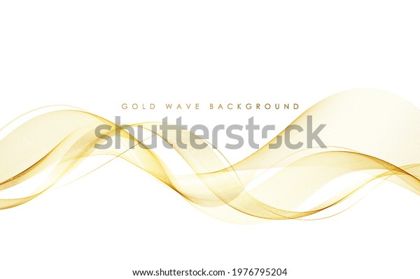 Vector Abstract Colorful Flowing Gold Wave Stock Vector (Royalty Free ...