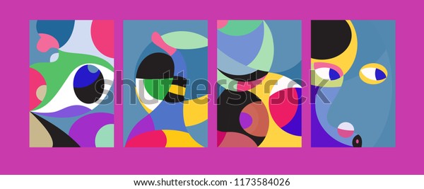Vector Abstract Colorful Geometric Curvy Pattern Stock Vector (Royalty ...