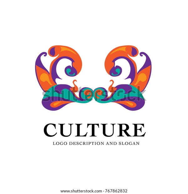 Vector Abstract Colorful Illustration Logo Culture Stock Vector ...