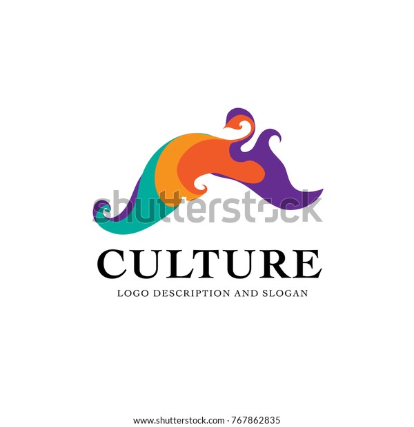 Vector Abstract Colorful Illustration Logo Culture Stock Vector ...