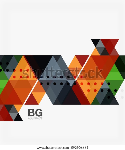 Vector Abstract Colorful Triangle Repetition Vector Stock Vector ...