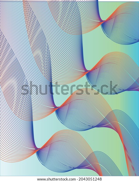 Vector Abstract Coloured Line Art Background Stock Vector (Royalty Free ...