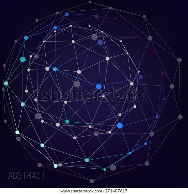 Vector Abstract Connection Points Lines On Stock Vector (Royalty Free ...