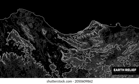 Vector Abstract Earth Relief Map Generated Stock Vector (Royalty Free ...