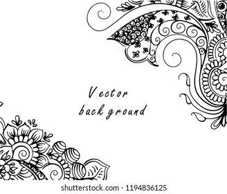 Vector Abstract Ethnic Background Henna Patterns Stock Vector (Royalty ...