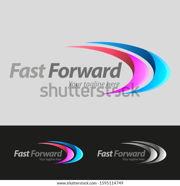 Vector Abstract Fast Forward Symbol Logo Stock Vector (Royalty Free ...