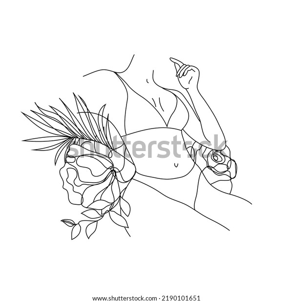 Vector Abstract Female Figure Woman Body Stock Vector Royalty Free 2190101651 Shutterstock