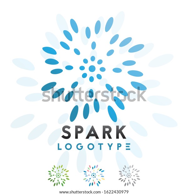 Vector Abstract Fireworks Spark Dots Explosion Stock Vector (Royalty ...