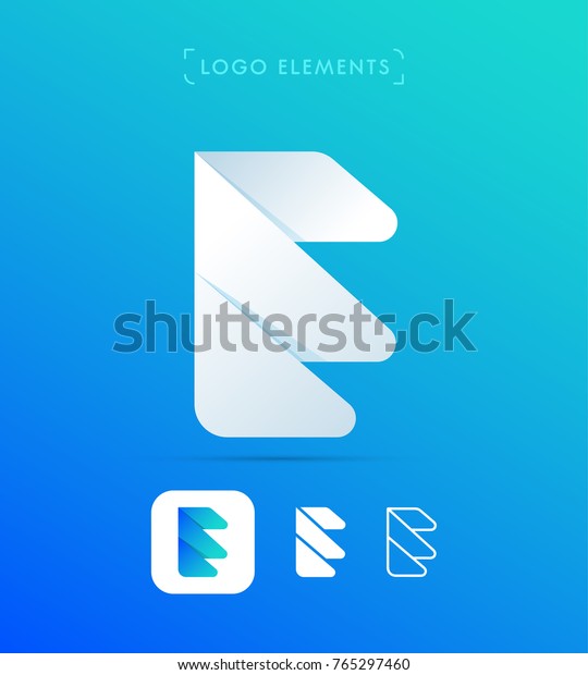 Vector Abstract Futuristic Origami Letter E Stock Vector (Royalty Free ...