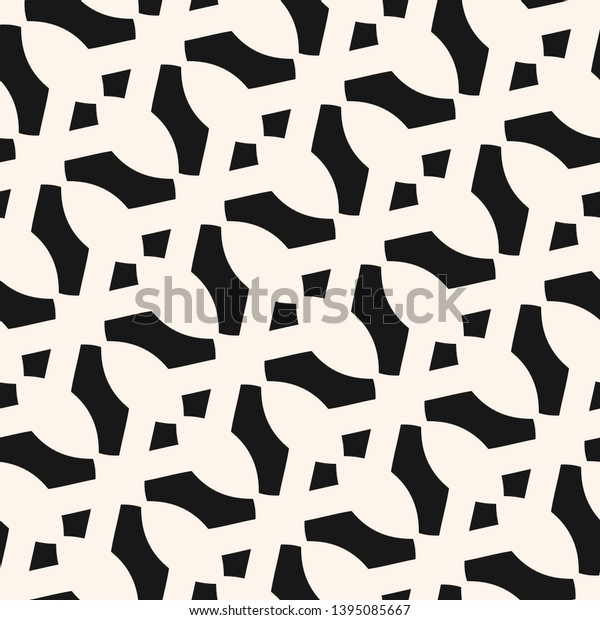 Vector Abstract Geometric Monochrome Seamless Pattern Stock Vector ...