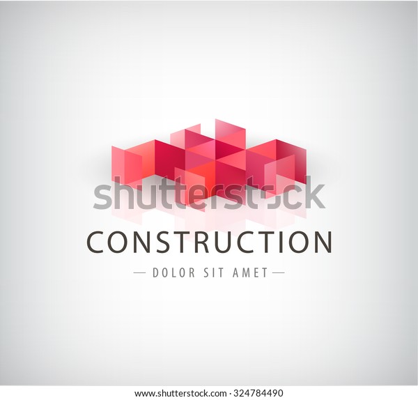 Vector Abstract Geometric Red Logo Icon Stock Vector (Royalty Free ...