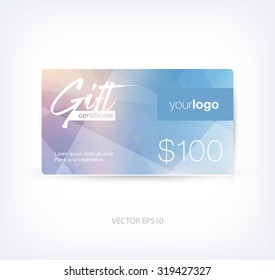 Vector Abstract Gift Card Design Template Stock Vector (Royalty Free ...