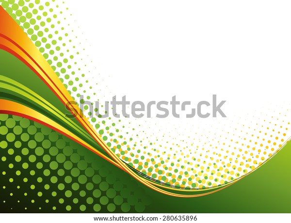 Vector Abstract Green Color Curved Lines Stock Vector (Royalty Free ...